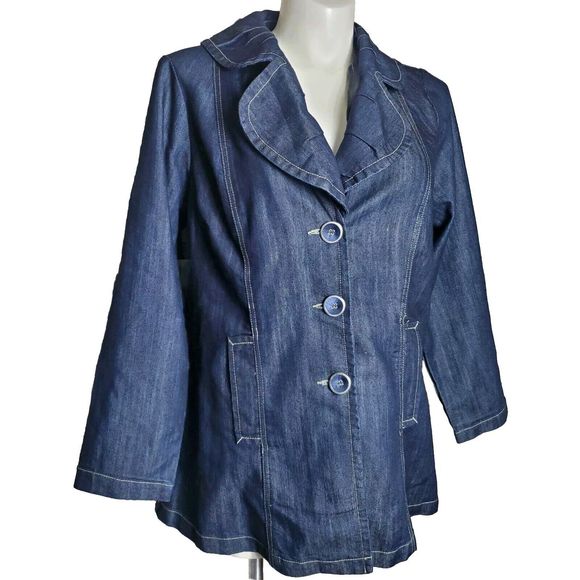 Baccini | Jackets & Coats | Baccini Womans Sz X Light Black Denim ...